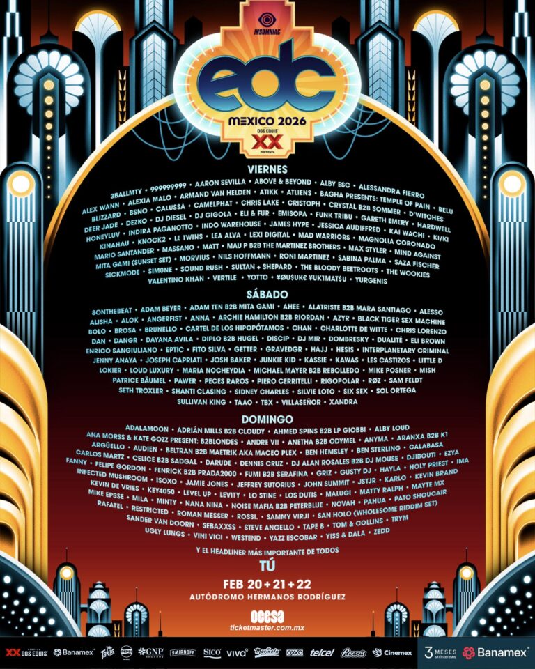 EDC México 2026 comparte su line up por día - Melodia Viajera